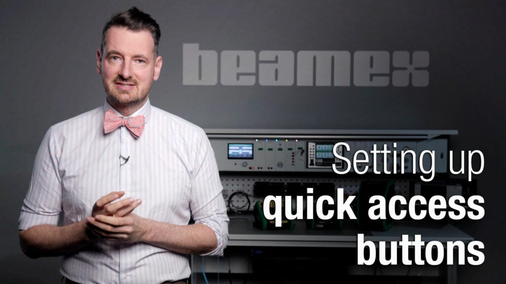 Setting up quick access buttons | Beamex