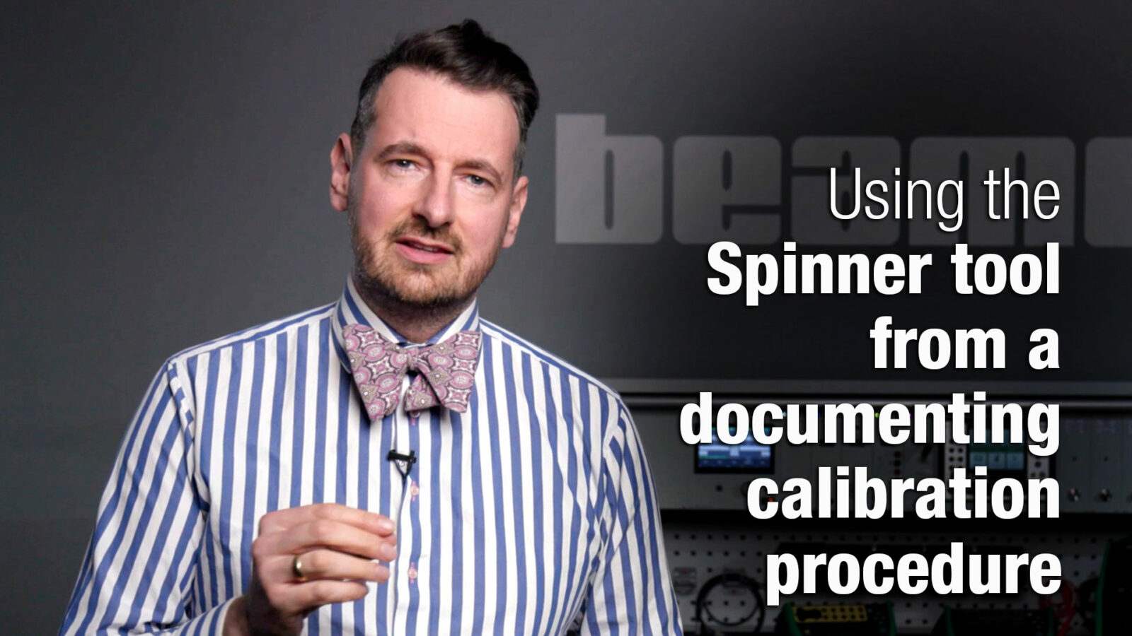 Using the Spinner tool from a documenting calibration mode | Beamex